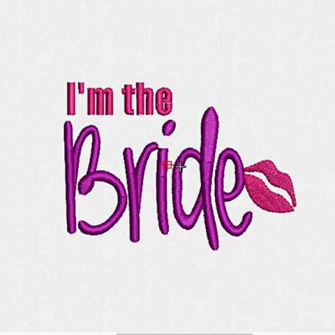 Diseño Bordado de I Am The Bride | ArteDibujado